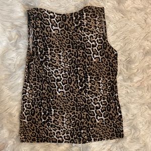 Ellen Tracy | Tops | Leopard Sleeveless Blouse | Poshmark